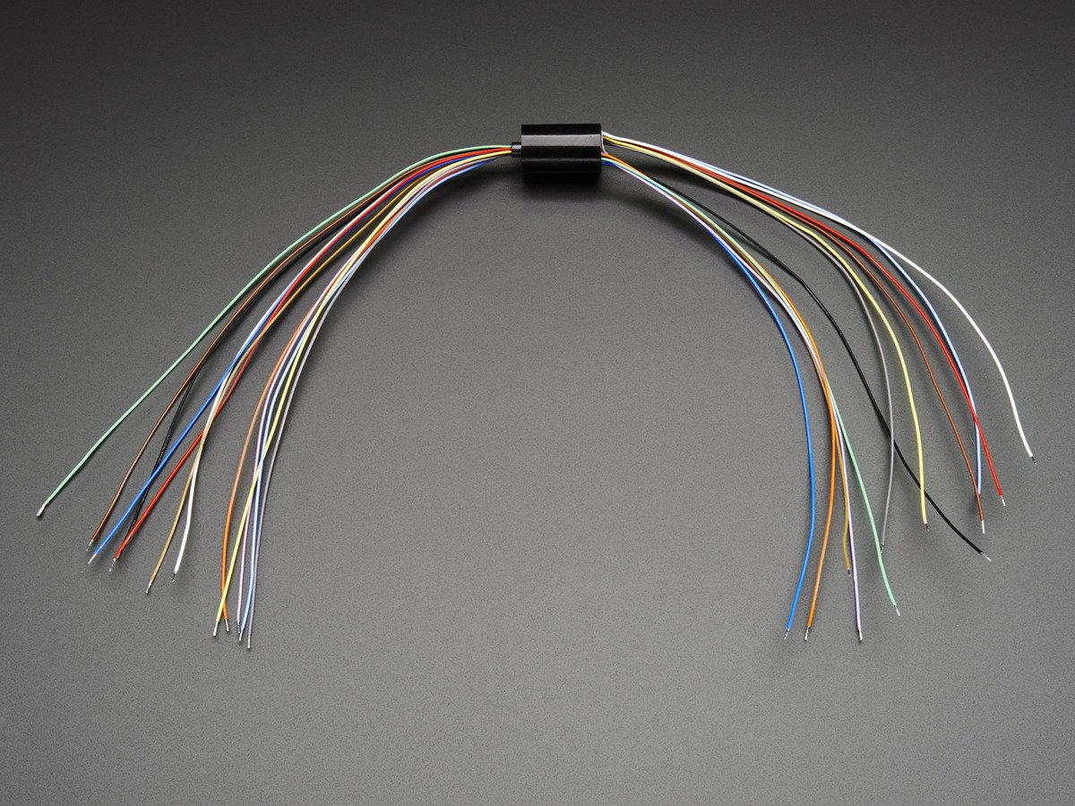 1195 Adafruit Miniature Slip Ring - 12mm diameter, 12 wires, max 240V @ 2A