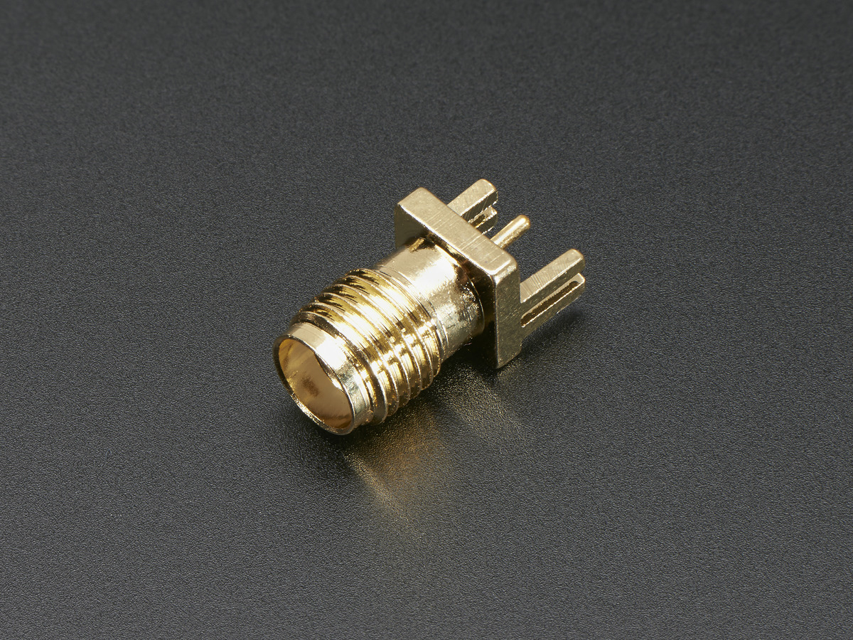 1864 Adafruit Edge-Launch SMA Connector for 0.8mm / 0.031" Slim PCBs