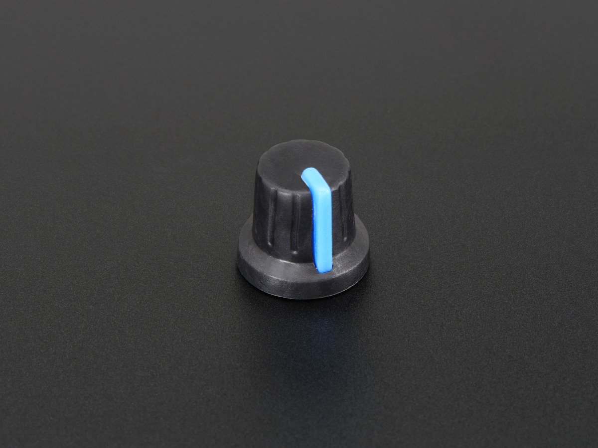 2048 Adafruit Potentiometer Knob - Soft Touch T18 - Blue