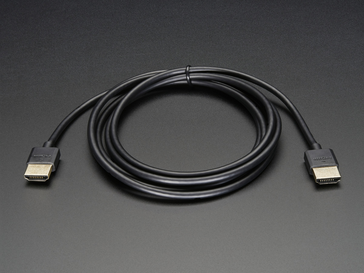 Adafruit 2422 Slim HDMI Cable - 1820mm / 6 feet long