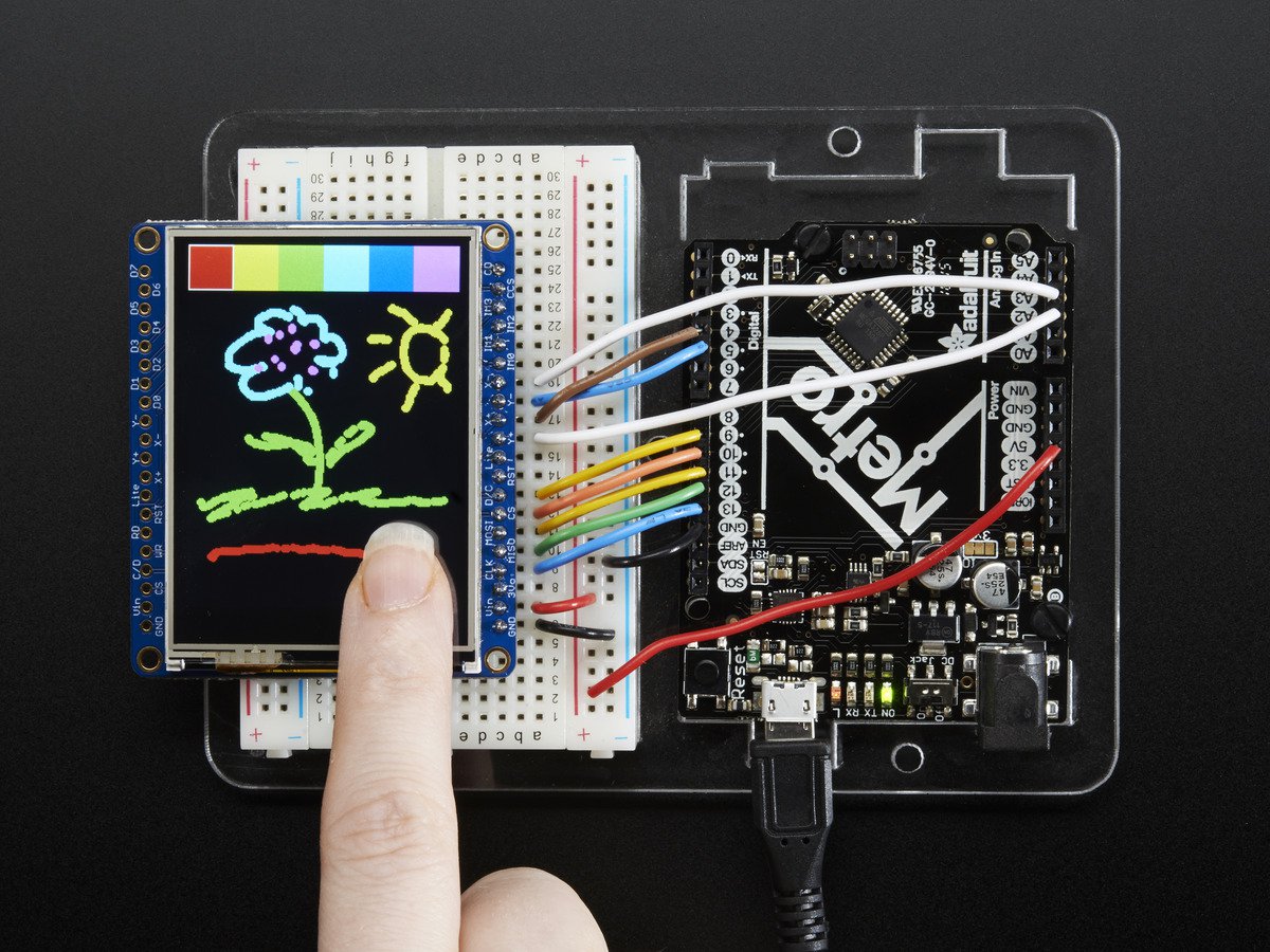 2478 Adafruit Adafruit 2.4" TFT LCD with Touchscreen Breakout w/MicroSD ...