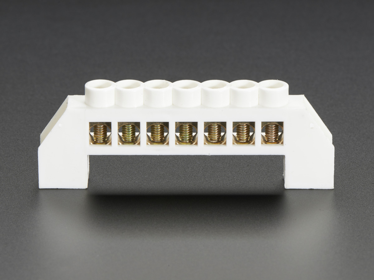 737 Adafruit Power Distribution Bus - 7 x 6mm diameter solid brass