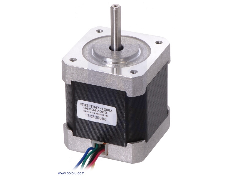 1200 Pololu Stepper Motor: Unipolar/Bipolar, 200 Steps/Rev, 42×48mm, 4V ...