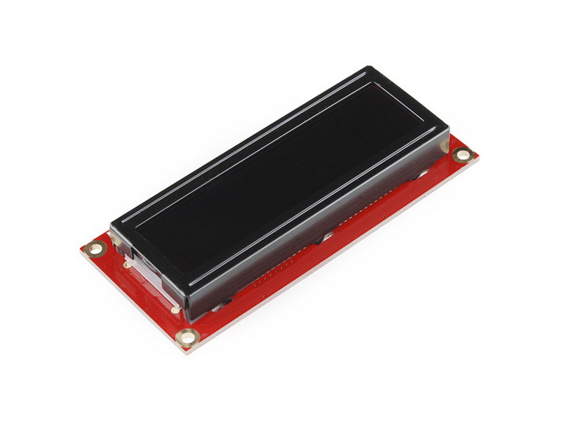 LCD-09068 Sparkfun Serial Enabled 16x2 LCD - Red on Black 3.3V