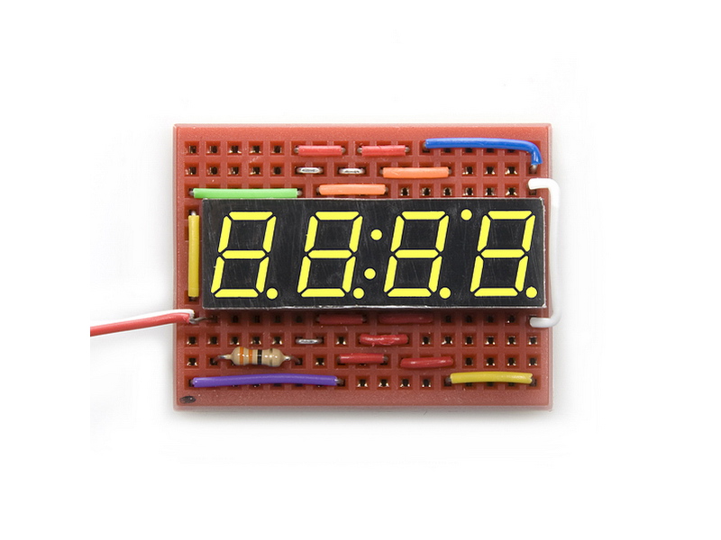 COM-09480 Sparkfun 7-Segment Display - 4-Digit (Yellow)