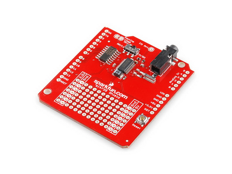 Dev 10342 Sparkfun Si4735 Am Fm Receiver Shield Arduino Electronics And Robotics Electan 9124