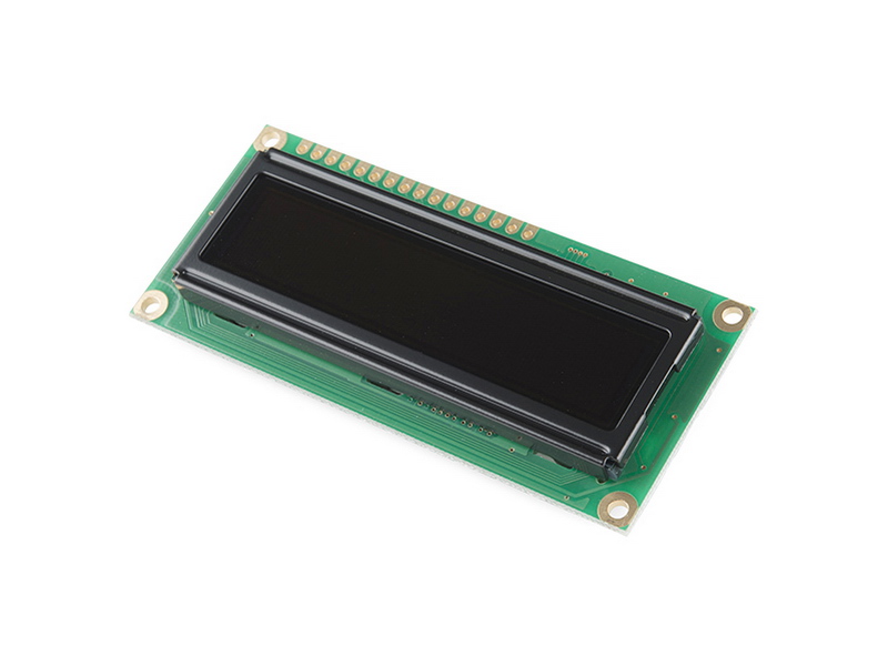 LCD-11987 Sparkfun Basic 16x2 Character OLED - Yellow on Black