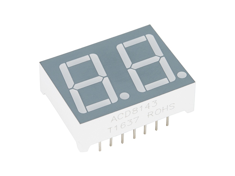 COM-13999 Sparkfun Dual 7-Segment Display - LED (RGB)